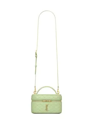 Saint Laurent Matelassé Gaby Vanity Bag - Green