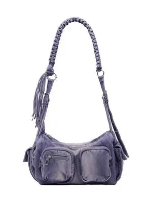 Desigual Denim Shoulder Bag - Purple