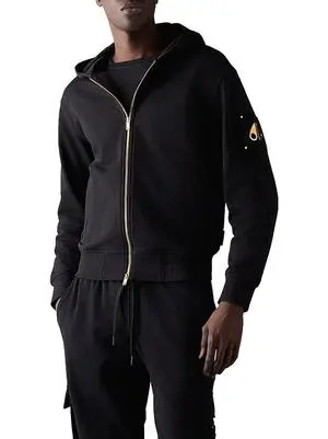 Moose Knuckles Hartsfield Cotton Zip Hoodie - Black
