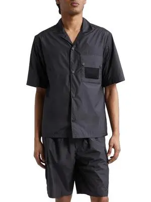 Moncler Mesh Pocket Ripstop Shirt - Black