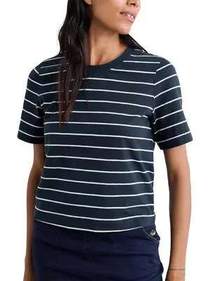 SEASALT CORNWALL Copseland Stripe Organic Cotton T-shirt - Chyandour Maritime
