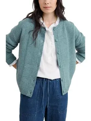 SEASALT CORNWALL Coweth Merino Wool-blend Cardigan - Lichen