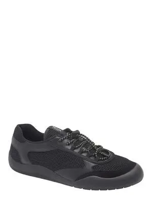 Prada Speedrock Mixed Media Sneaker - Nero