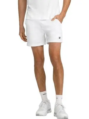 Wilson Tennis Water Repellent Volley Shorts - Bright White