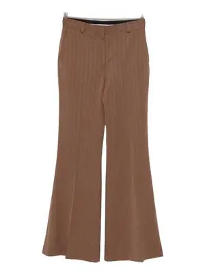 Stella McCartney Wool Flared Leg Trousers - Brown