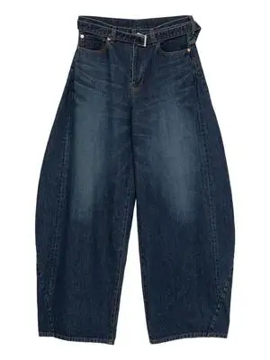 Sacai Wide-leg Denim Jeans - Blue