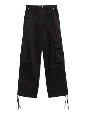 Loewe Cotton Cargo Trousers - Black