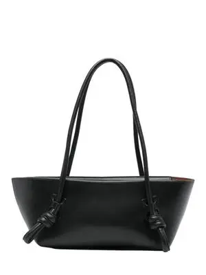 Hereu Fleca Leather Shoulder Bag - Black