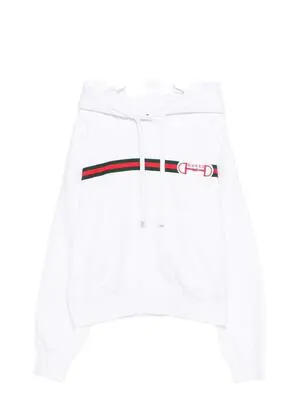 Gucci Cotton Logo Hoodie - White