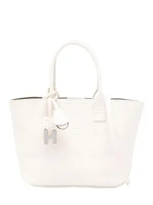 Hogan Mini Leather Tote Bag - White