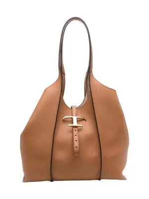 TOD'S Small Leather Tote Bag - Brown