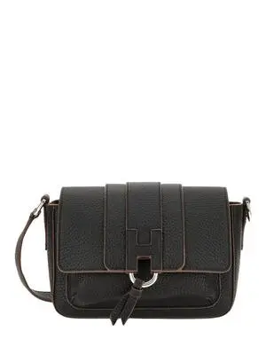 Hogan Leather Crossbody Bag - Black