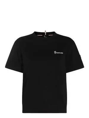 Moncler Logo Cotton T-shirt - Black