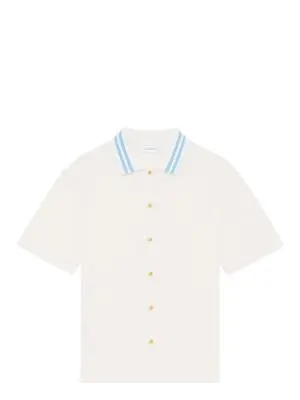 Drole De Monsieur Monogram Shirt With Buttons - White