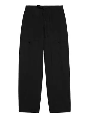 JIL SANDER Cotton Poplin Cargo Trousers - Black