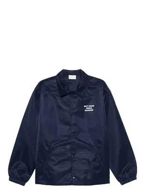 Drole De Monsieur La Vest Slogan Jacket - Blue