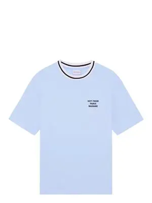 Drole De Monsieur Sport Slogan T-shirt - Sky Blue