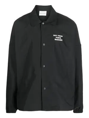 Drole De Monsieur La Vest Slogan Jacket - Black