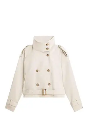 Tommy Hilfiger Water-repellent Short Trench Coat - White