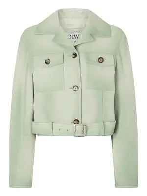 Loewe Tie-dyed Suede Jacket - Green