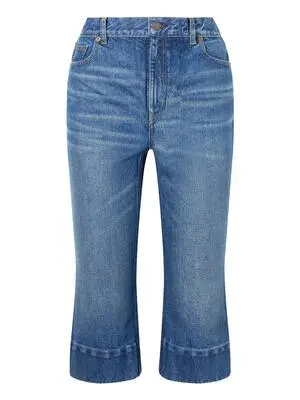 Chloé Capri Mid-rise Slim-leg Organic Jeans - Mid Denim