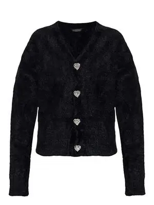 Balenciaga Fluffy Cardigan - Black