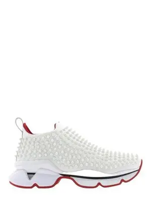 CHRISTIAN LOUBOUTIN Spike Sock Sneakers - White
