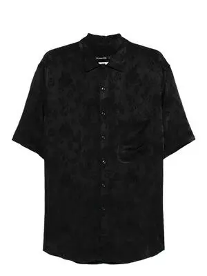 SONG FOR THE MUTE Short-sleeve Oversized Shirt - Black