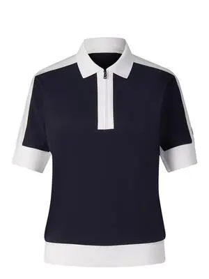 Bogner Arabell Functional Short-sleeved Top - Navy Blue/white