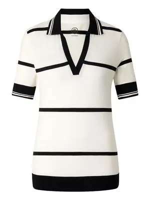 Bogner Jessi Striped Polo Shirt - Off-white/black