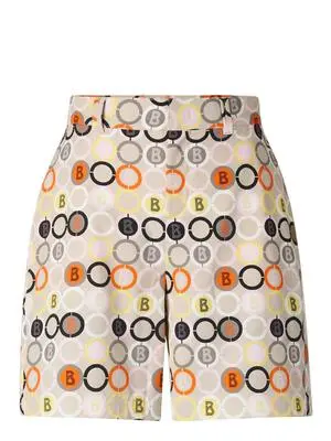 Bogner Eleni Graphic Printed Shorts - Sand/orange/grey