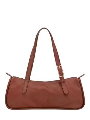 Longchamp Buckle-strap Shoulder Bag - Brown