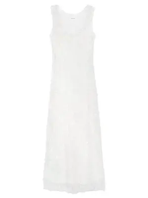 P.a.r.o.s.h Noodles Lace Trim Dress - White