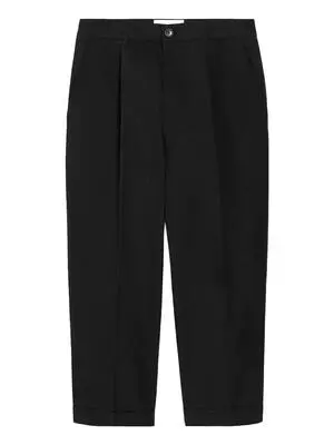 Ami Pleated Cuffed Trousers - Black