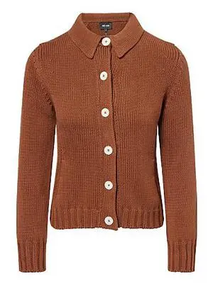 ME+EM Collared Button-up Knitted Cardigan - Walnut Brown