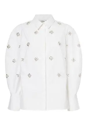 Huishan Zhang Luz Jewel-embellished Shirt - White