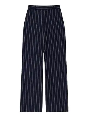 RO&ZO Pinstripe Tailored Woven Trousers - Navy