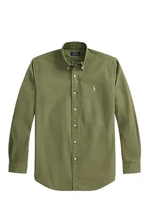 Polo Ralph Lauren Brand-embroidered Dyed Cotton Shirt - Garden Trail