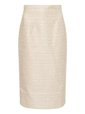 Huishan Zhang Oakley Jacquard Cotton-blend Midi Skirt - Gold