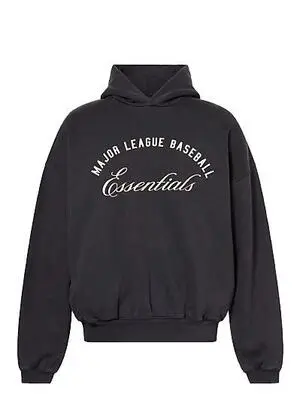Fear Of God Mlb Sport Text-print Cotton Hoody - Black