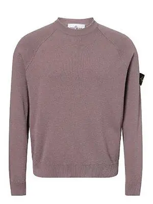 Stone Island Cotton Crewneck Jumper - Purple Grey