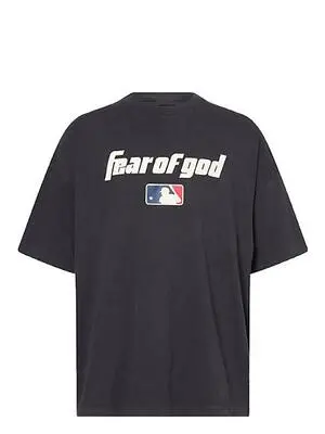 Fear Of God Mlb 90's Sport And Logo Graphic-print Cotton T-shirt - Black