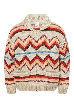 Visvim Cowichan Hand-knit Wool Cardigan - Multi