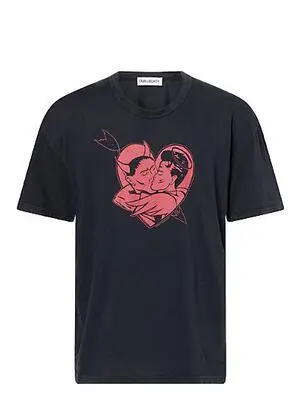 Our Legacy Loose Love Graphic-print Cotton T-shirt - Love Story Print