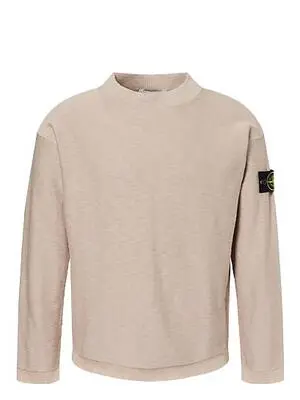 Stone Island Badge Crewneck Jumper - Desert