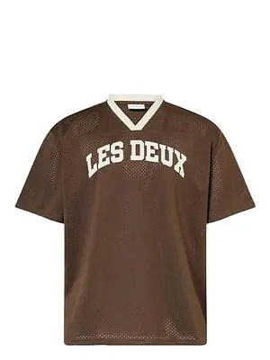 LES DEUX Bronson Short-sleeves Woven T-shirt - Coffee Brown