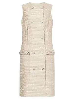 Huishan Zhang Nia Jewel-embellished Woven Midi Dress - Gold