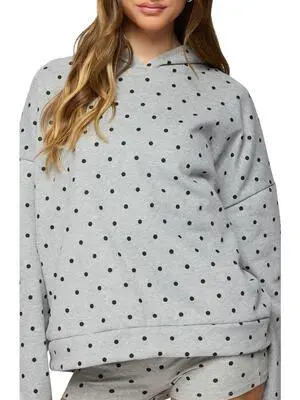 EDIKTED Polka Dot Hoodie - Gray-melange