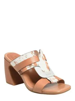 KORK-EASE® Brynn Mule Sandal - Tan/blue Multi Calf Hair