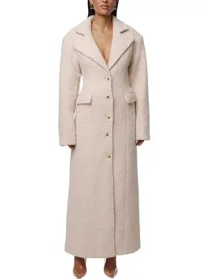 JLUXLABEL Textured Button-down Coat - Ivory